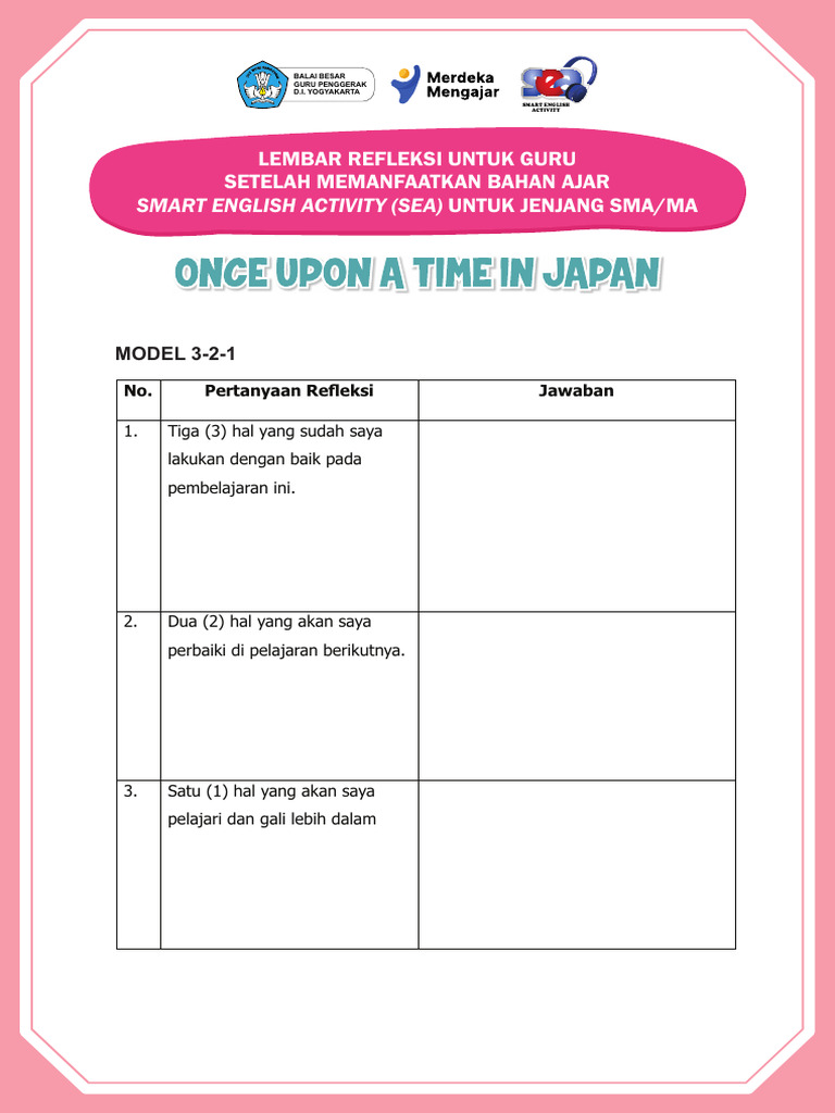 Lembar Refleksi - Narrative - Once Upon A Time in Japan | PDF