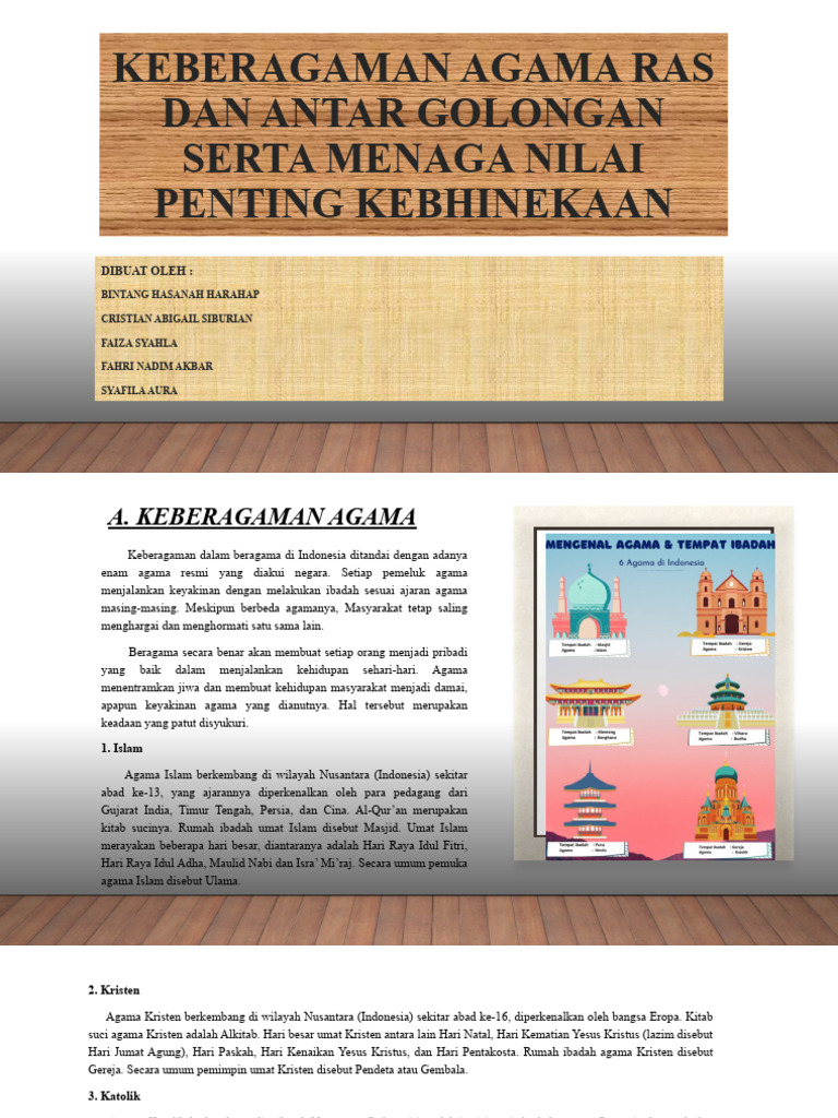 Keberagaman Agama Ras Dan Antar Golongan Serta Menaga | PDF