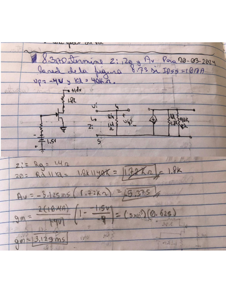 Tarea 8 Electronica 2 Jfet Como Amplifi | PDF