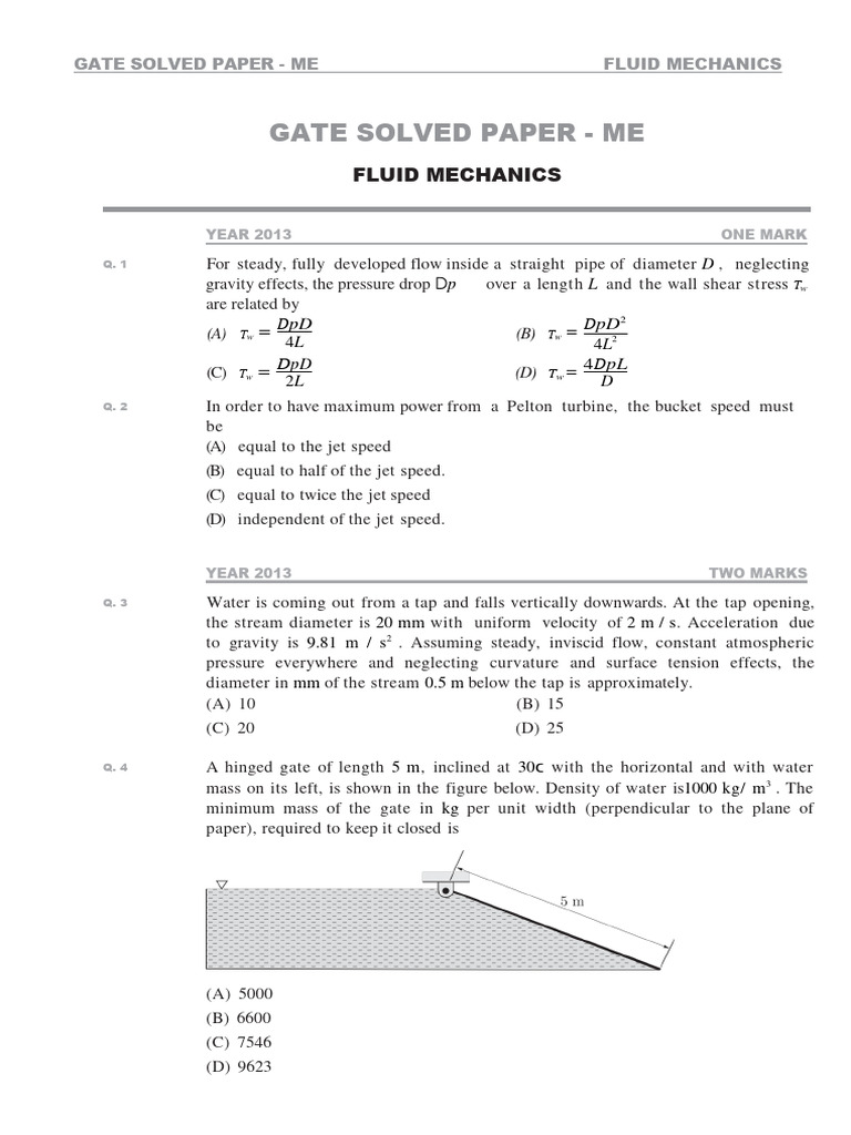 ME Fluid-Mechanics | PDF | Fluid Dynamics | Boundary Layer