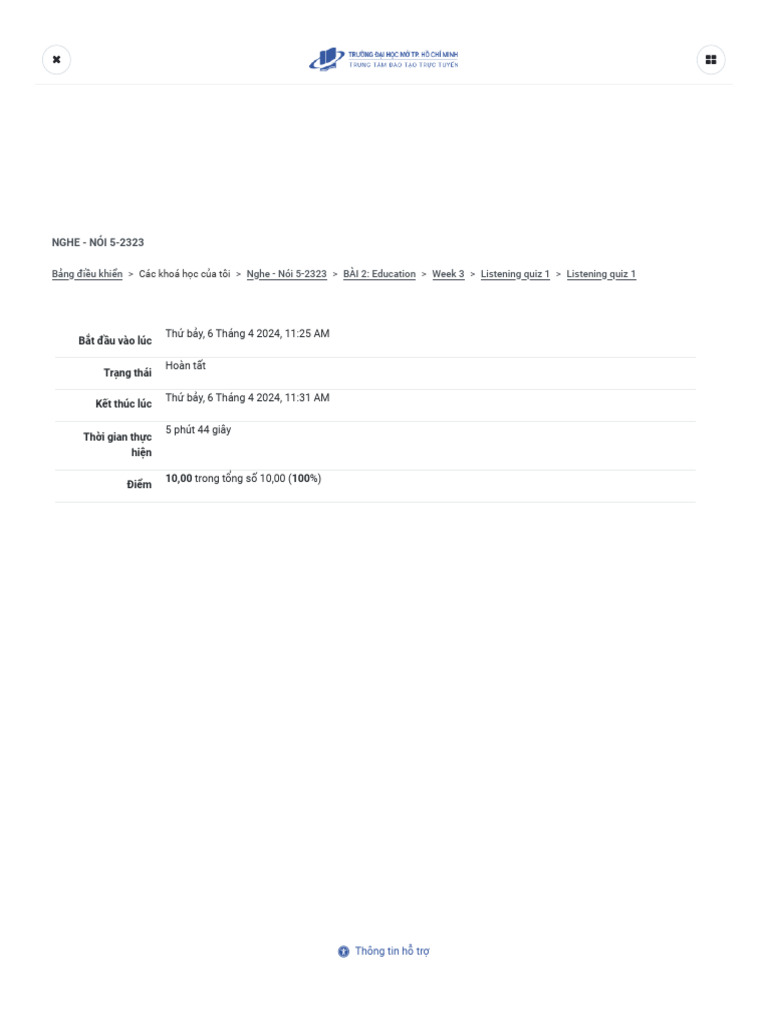 Listening Quiz 1 | PDF