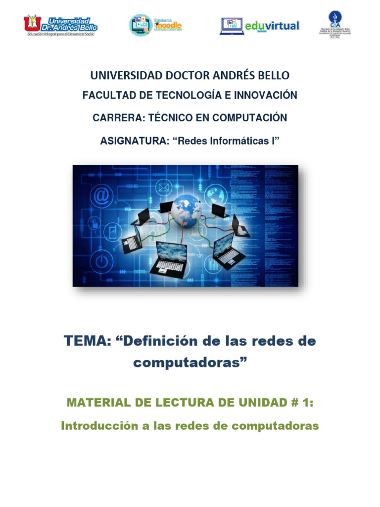 Definición de Las Redes de Computadoras. | PDF | Red de computadoras | Telecomunicaciones