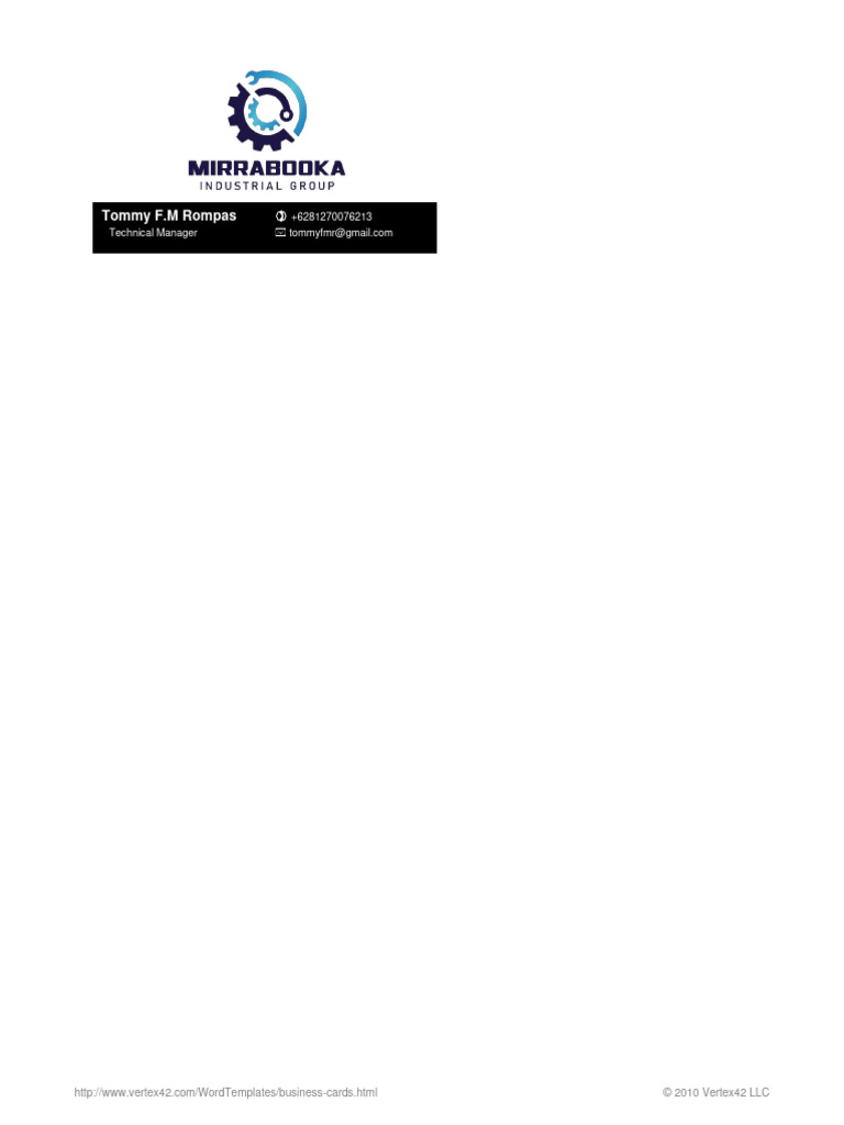 Tommy Name Card | PDF