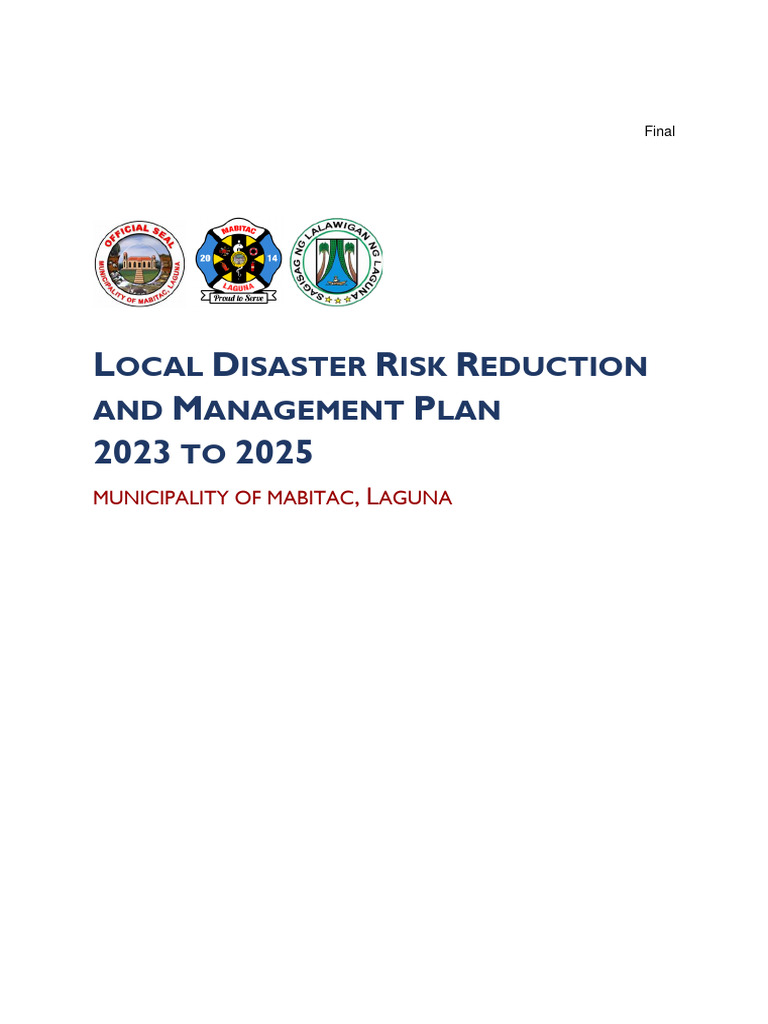 Mabitac Municipal Local DRRM Plan 2023-2025 | PDF | Emergency ...