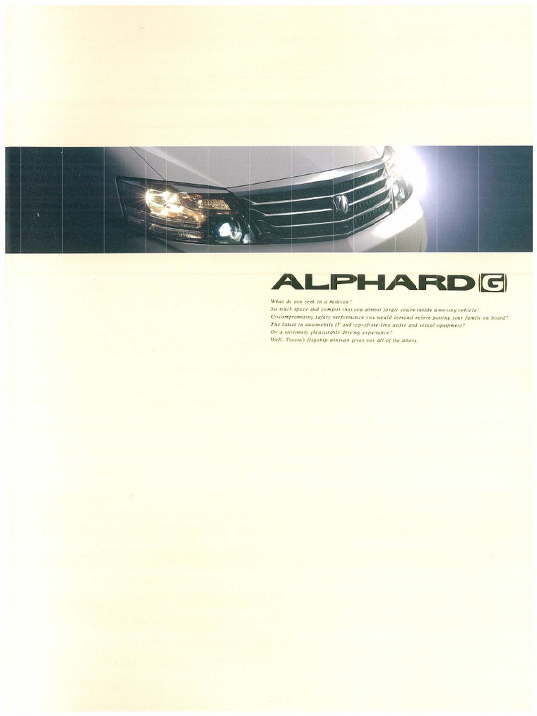 Toyota Alphard G 2007 JPN | PDF