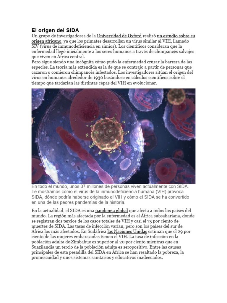 El Origen Del SIDA | PDF | VIH / SIDA | VIH