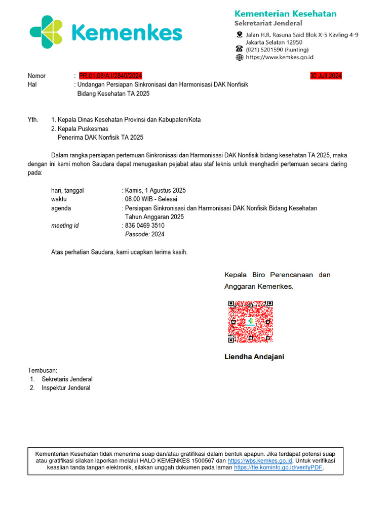 Draft Und Persiapan Sinkron DAKNF TA 2025 (DAERAH) | PDF