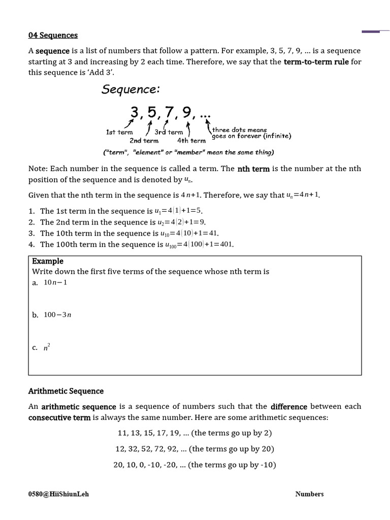 04 Sequences Exercise | PDF | Sequence | Ratio