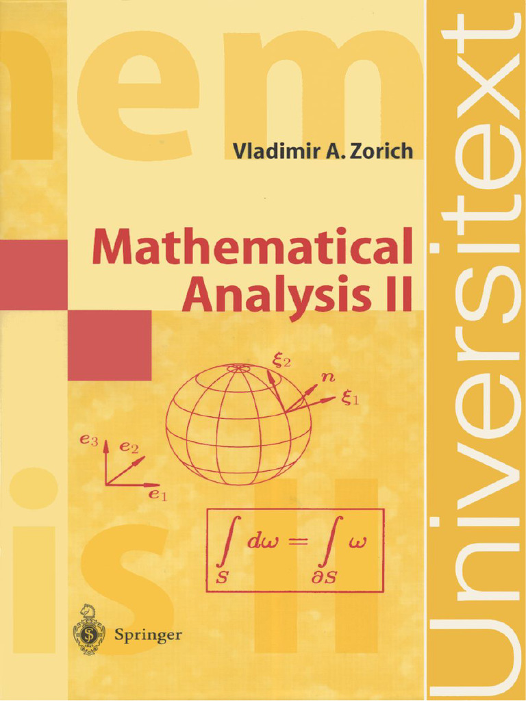 Mathematical Analysis Ii Pdf
