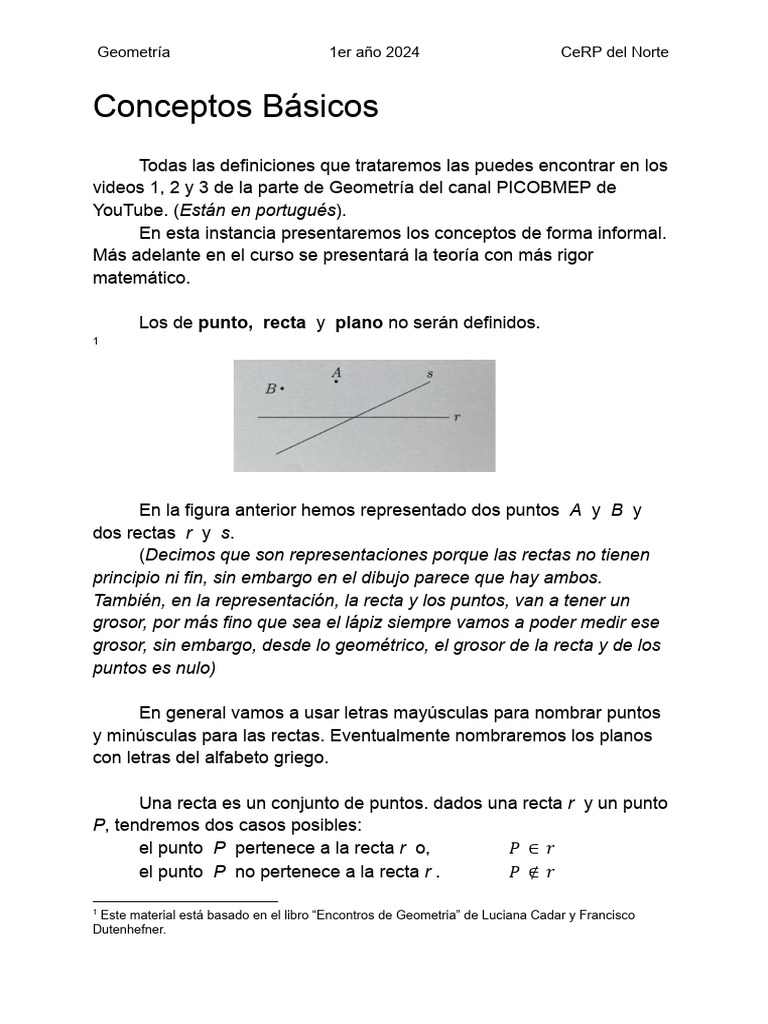 1.-+Conceptos+Ba Sicos | PDF | Línea (geometría) | Geometría
