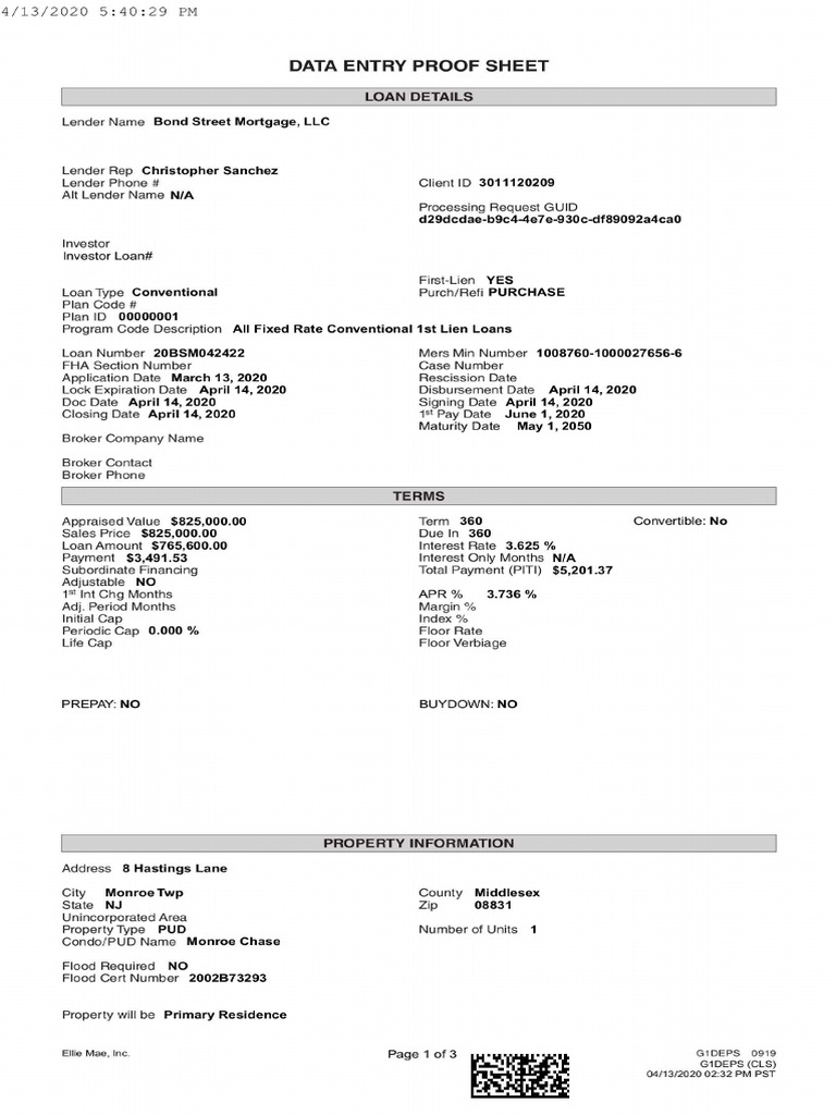 Data Entry Proof Sheet | PDF