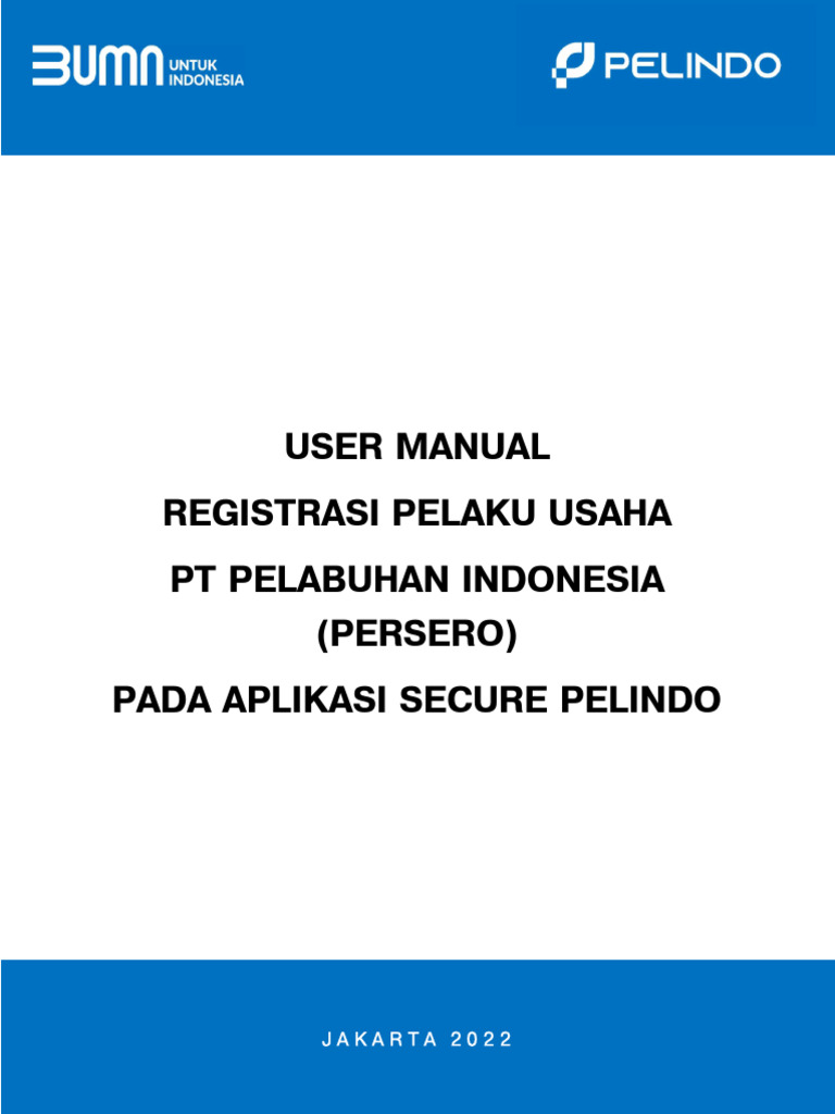 User Manual Registrasi Pelaku Usaha - 2 | PDF | Bisnis | Pengelolaan Keuangan & Uang