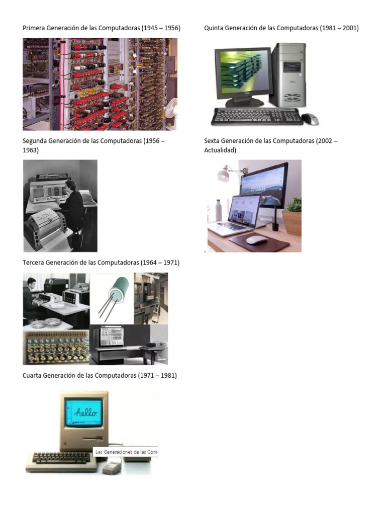 Evolución de las Computadoras por Generaciones | PDF