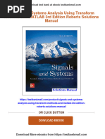 Signals and Systems 2nd Edition Solutions Manual | PDF | Computing And ...