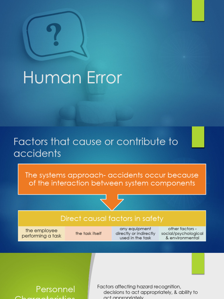 Human Error 2024, Human Factors and Ergonomics | PDF | Error | Hazards