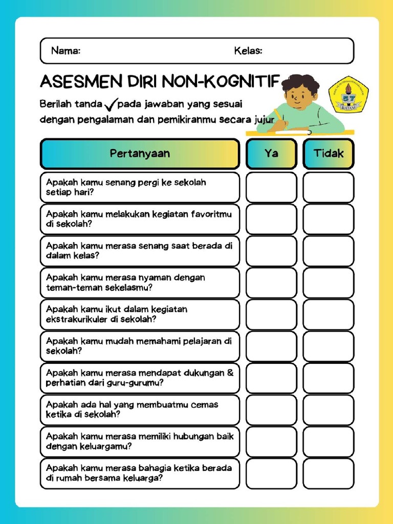 Lembar Kerja Asesmen Diri Non Kognitif | PDF