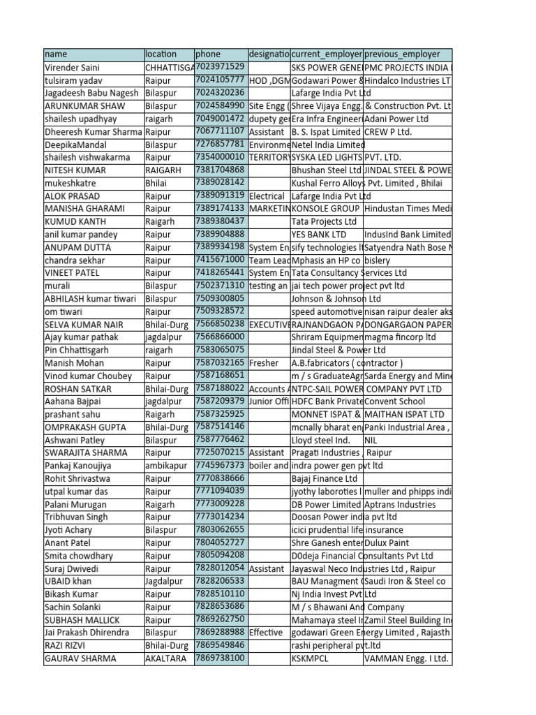 Chattisgarh Salaried Sample | PDF