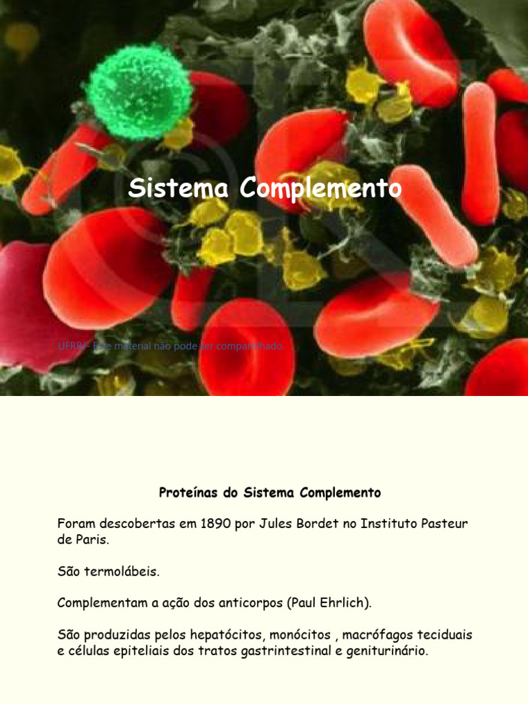 AULA Sistema Complemento | PDF | Sistema complementar | Imunologia