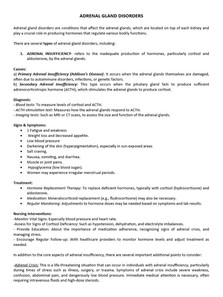 Adrenal Gland Disorders F Pdf Adrenal Gland Adenoma