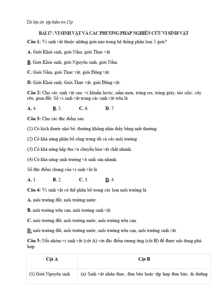 TL Ôn 15p Sinh | PDF