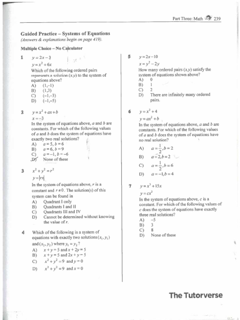 System of Equations | PDF