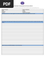 Lesson Observation Form Template 2023 | PDF