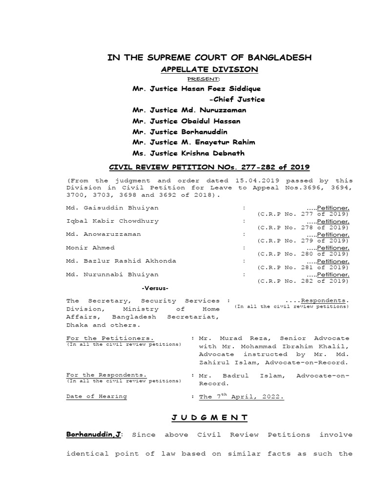 Civil Review Petitions on Promotion Rights | PDF | Appeal | Judgment (Law)