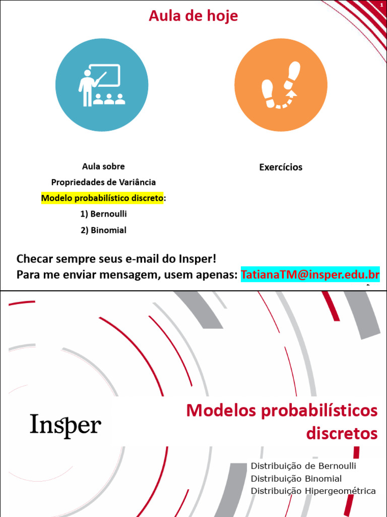 Aula 10 - Modelos Probabilisticos Discretos I - 2A A 2C | PDF ...