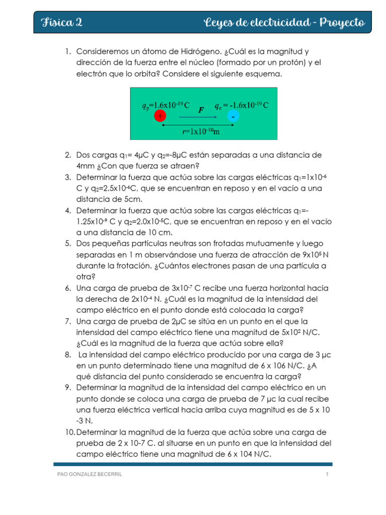 Conceptos Bã¡sicos de Electricidad - PROYECTO | PDF | Fuerza ...