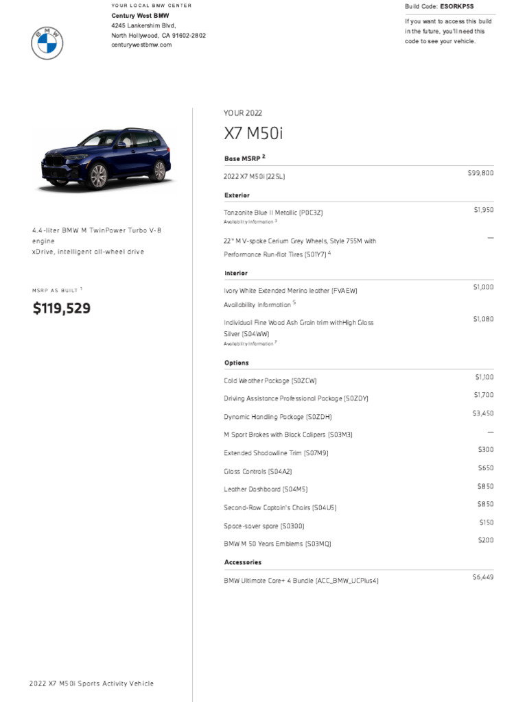 Build Your Own - View Build and Get A Quote - BMW USA | PDF