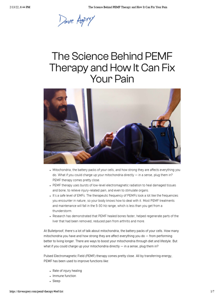 1 The Science Behind PEMF Therapy and How It Can Fix Your Pain | PDF ...