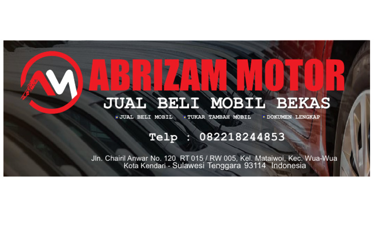 Desain Spanduk Showroom Mobil ABRIZAM MOTOR | PDF
