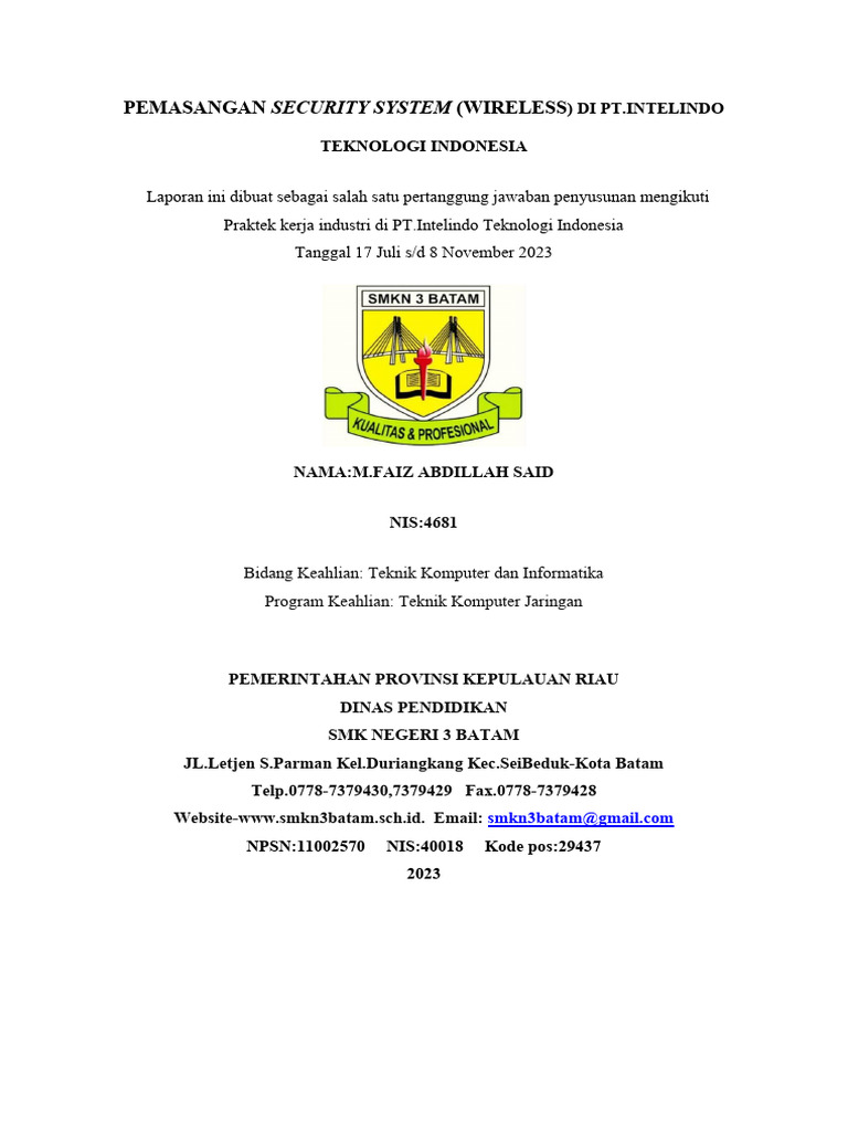Laporan PKL Faiz Bab Ii Proses Kerja | PDF