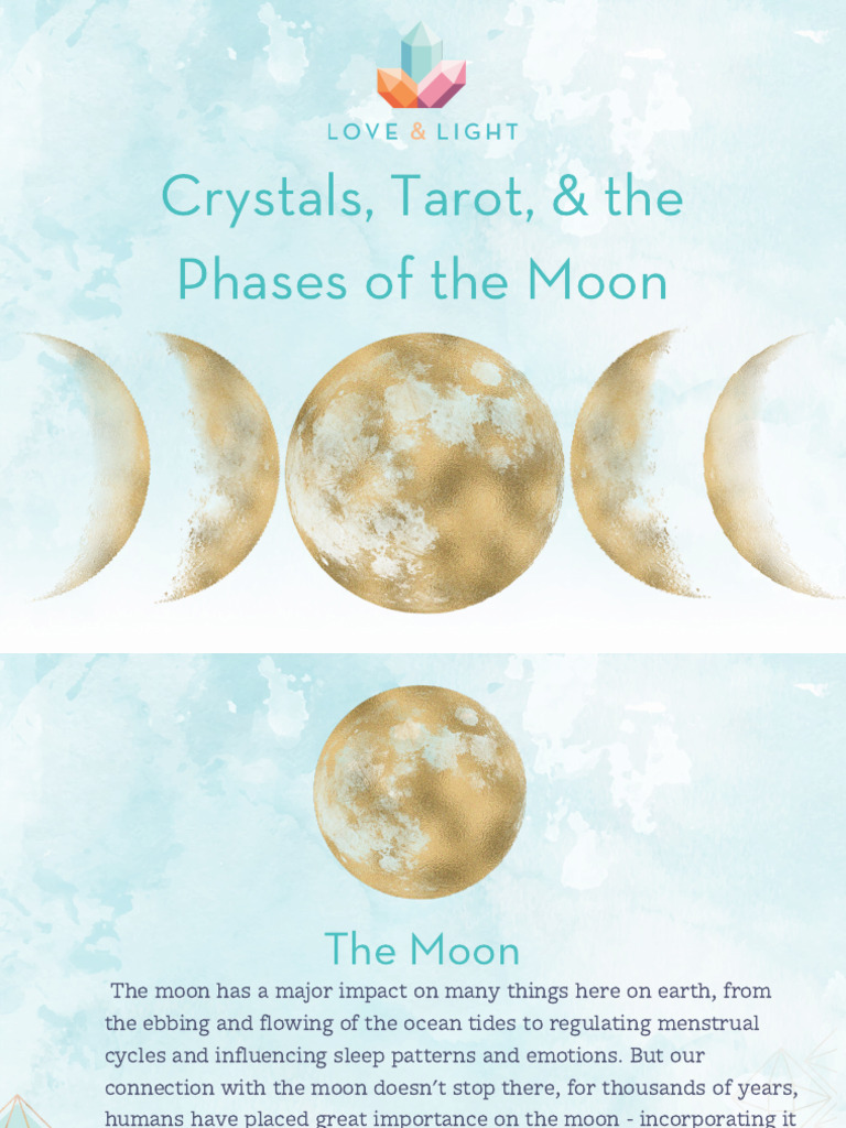 Crystals, Tarot, & The Phases of The Moon Class Slideshow | PDF | Moon