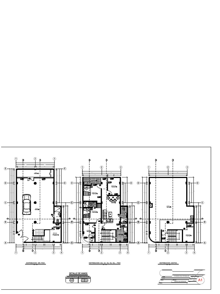 MULTIFAMILIAR DE 7 PISOS COMPLETO-A1 (Arq. 1) | PDF