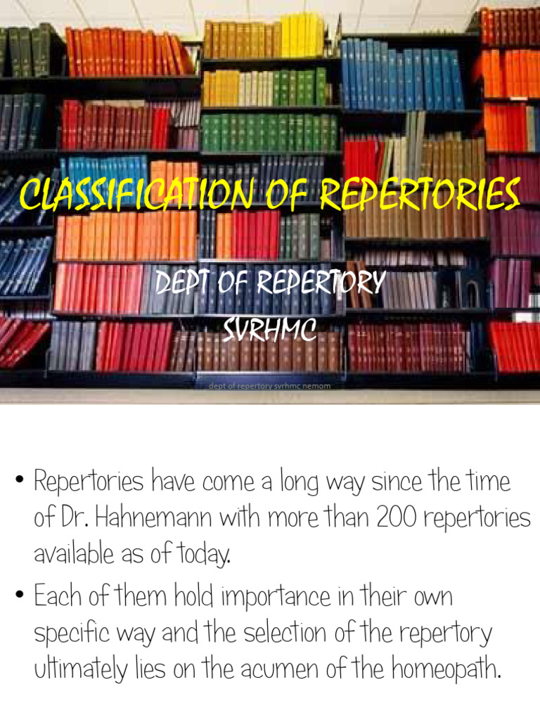 Repertory Classification Guide | PDF | Homeopathy | Health Care