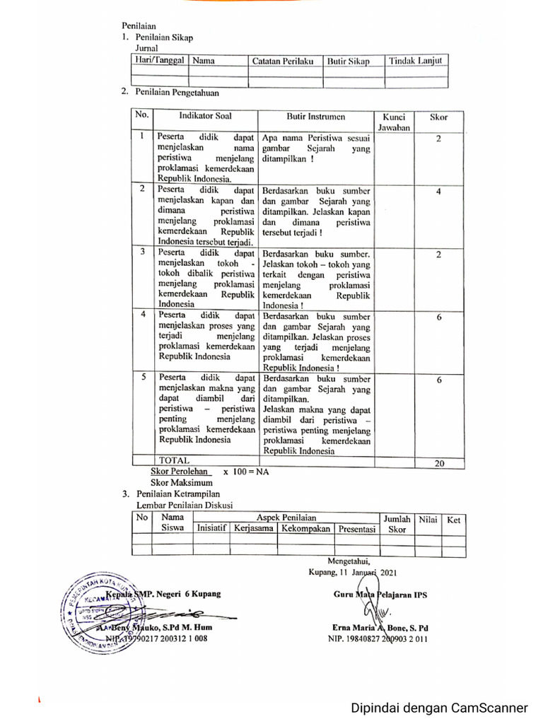 RPP Mapel Ips Kelas Ix Semester Genap | PDF