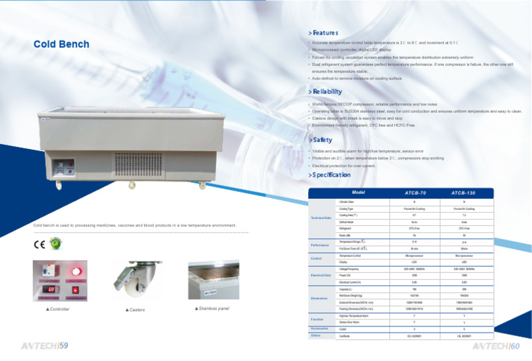 Cold Table Bench | PDF | Chlorofluorocarbon | Temperature
