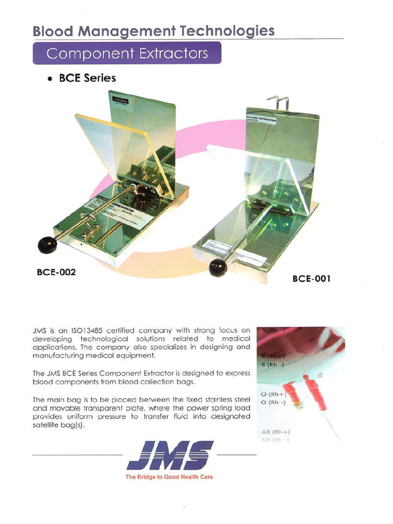 JMS Manual Plasma Extractor | PDF