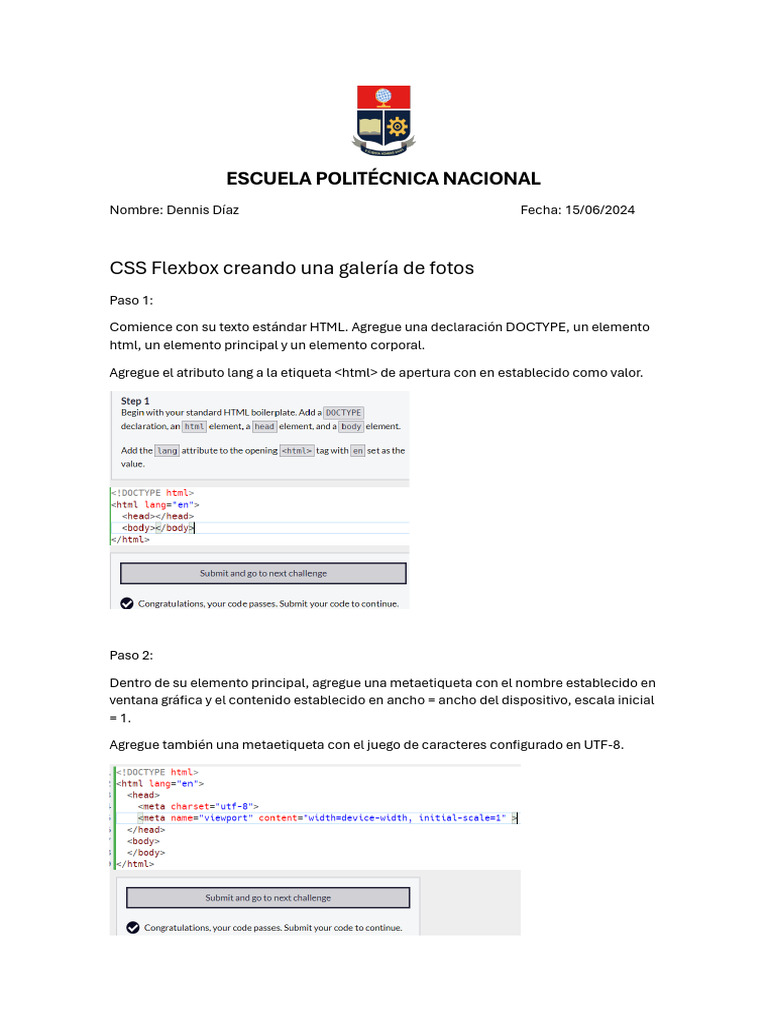 Galería de fotos con CSS Flexbox | PDF | HTML