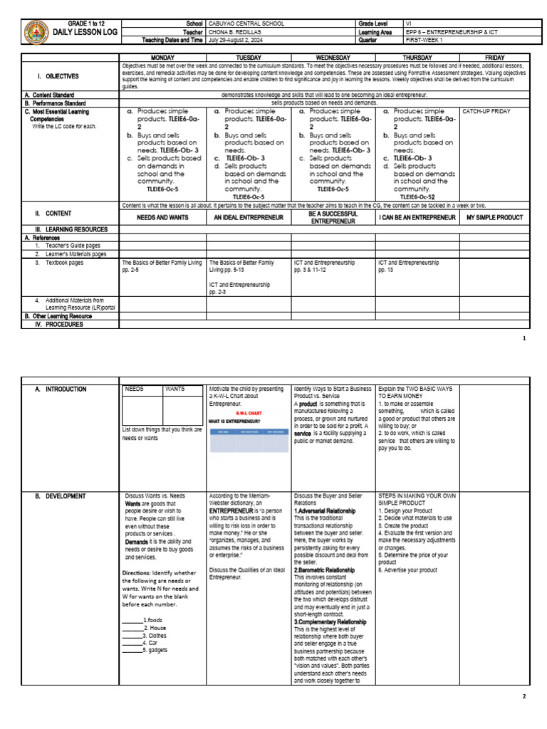 Ict Week 1 V3 Pdf Entrepreneurship Educational Technology