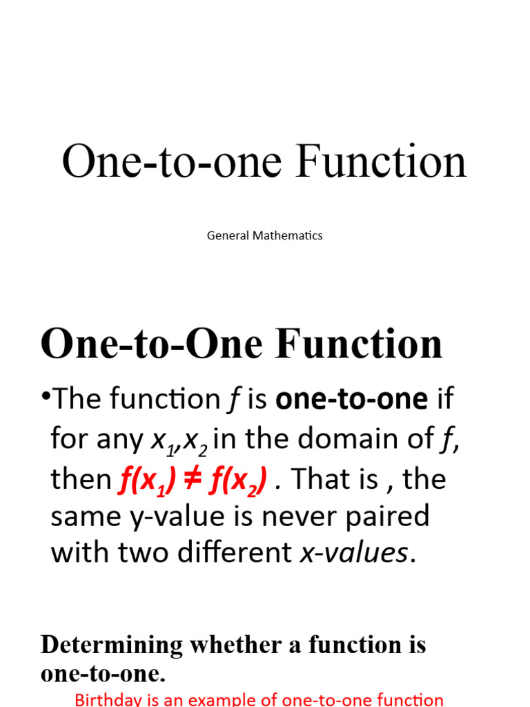 GENMATH One To One Function | PDF | Function (Mathematics) | Algebra GENMATH One To One Function | PDF | Function (Mathematics) | Algebra