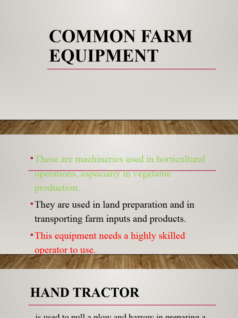 Common Farm Equipment | PDF