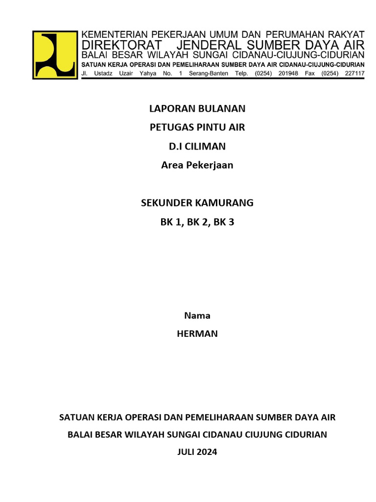 Laporan Bulanan Ppa Herman | PDF