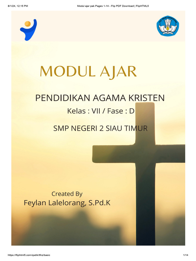 Modul Ajar Pak Pages 1-14 2024 | PDF