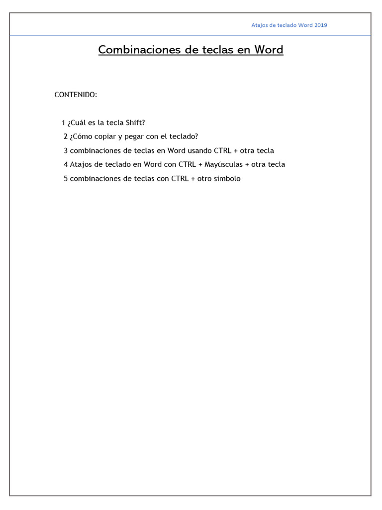 U1L3 MaterialComplementario2 | PDF | Atajo de teclado | Microsoft Word