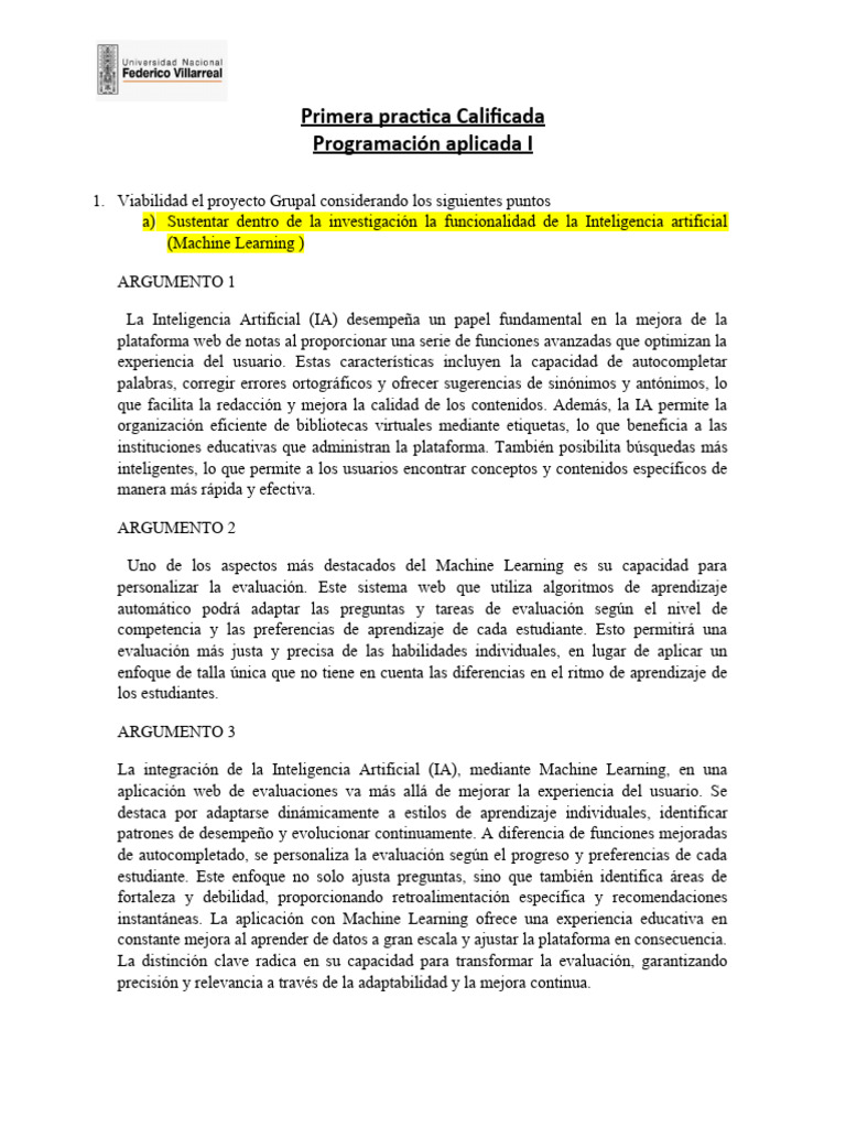 PRACTICA1 | PDF | Inteligencia artificial | Inteligencia (IA) y semántica