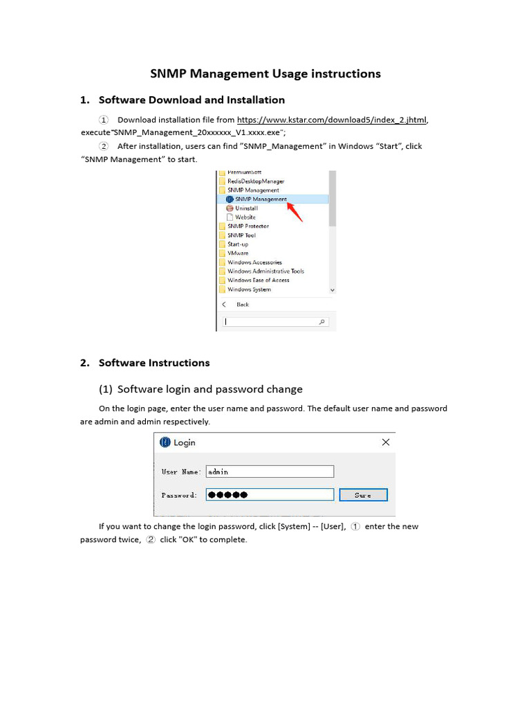 SNMP Management User Manual | PDF | Software | Input/Output