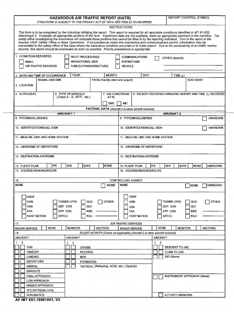 AF Form 651 | PDF