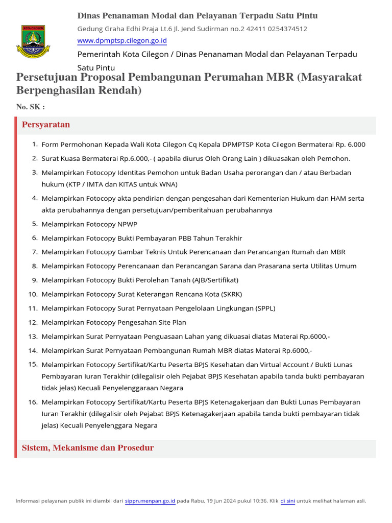 Permohonan Perumahan MBR | PDF
